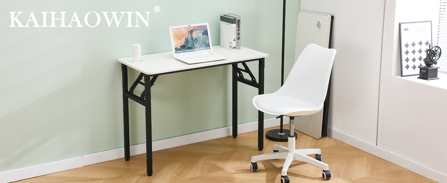 Amazon | KAIHAOWIN 折りたたみテーブル 100×50×73cm パソコンデスク 要組立 折りたたみデスク PCデスク オフィス 机 テレワーク 在宅勤務 書斎 学習デスク ...