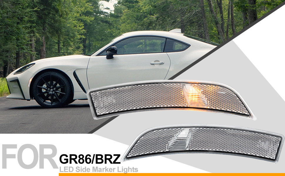 Amazon.com: JDM Style Clear Lens Side Marker Lights Assembly for Toyota GR86 / Subaru BRZ 2022 ...