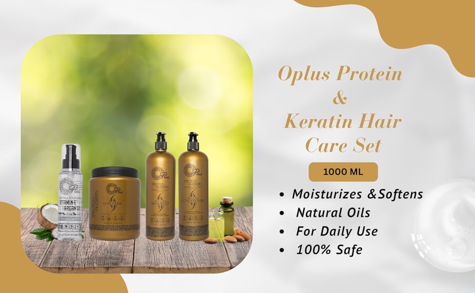 Oplus Protein and Keratin Hair Care Set 1000ml : Buy Online at Best Price in KSA - Souq is now ...