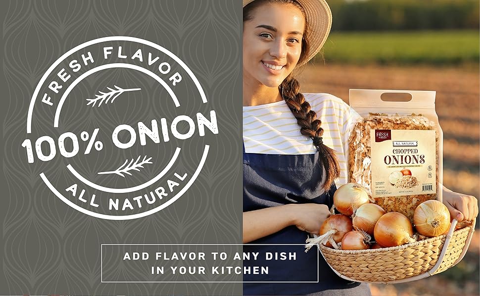 Amazon.com : Dehydrated Chopped Onion Flakes 2 LB Bulk, (3 PK) Dried ...