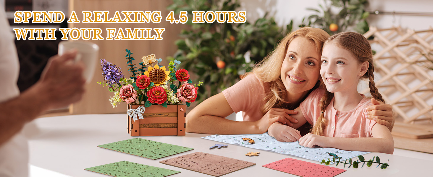 Amazon.com: rowood Artifical Flowers,Wooden Flower Building Set,Wedding Centerpieces for Tables ...