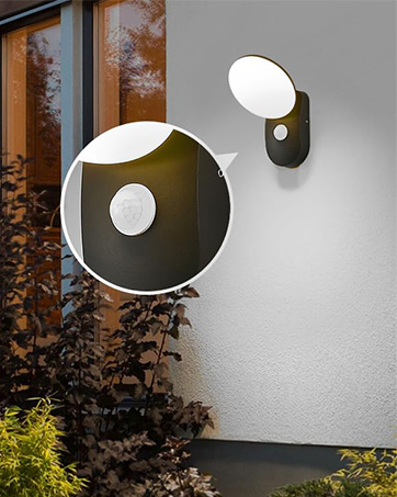 PEBIN LED Motion Sensor Outdoor Lights Fixtures 12W 6000K Modern Exterior Porch Lights Wall ...