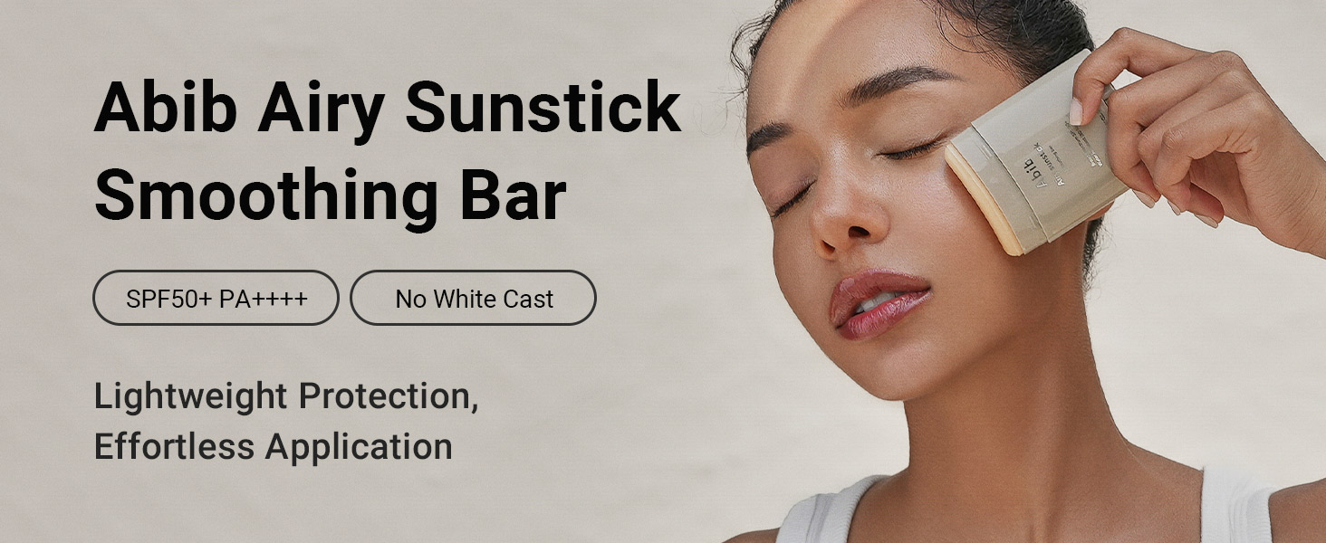 Amazon.com: Abib Airy Sunstick Smoothing Bar SPF50 | Non-Sticky Matte Finish Sun Protection for ...