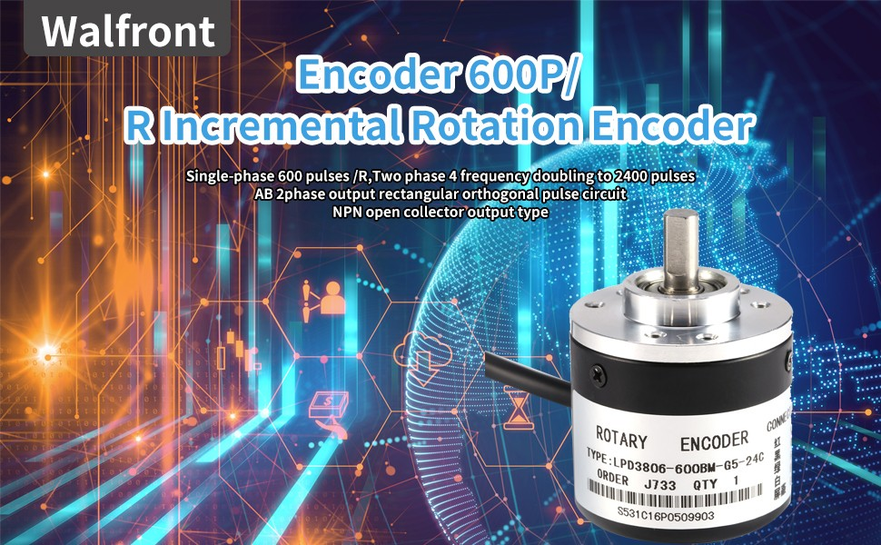 Amazon.com: 600 P/R AB 2-Phase Incremental Optical Rotary Encoder 5V ...