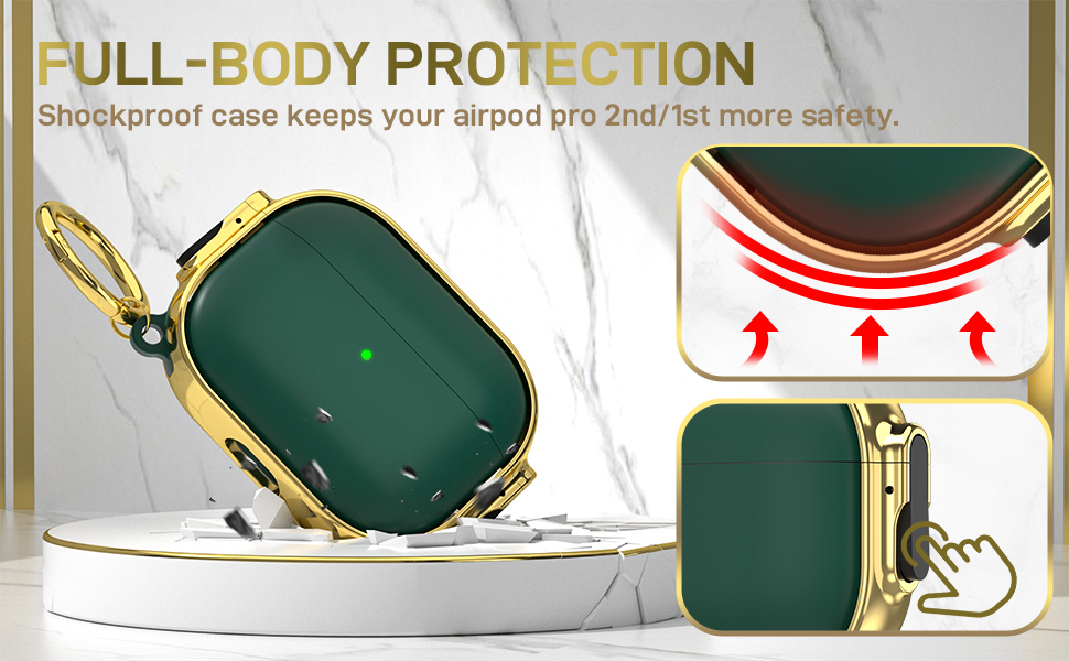 Amazon.com: Maxjoy for Airpods Pro Case Cover (2nd Generation/1st Generation) with Lock ...