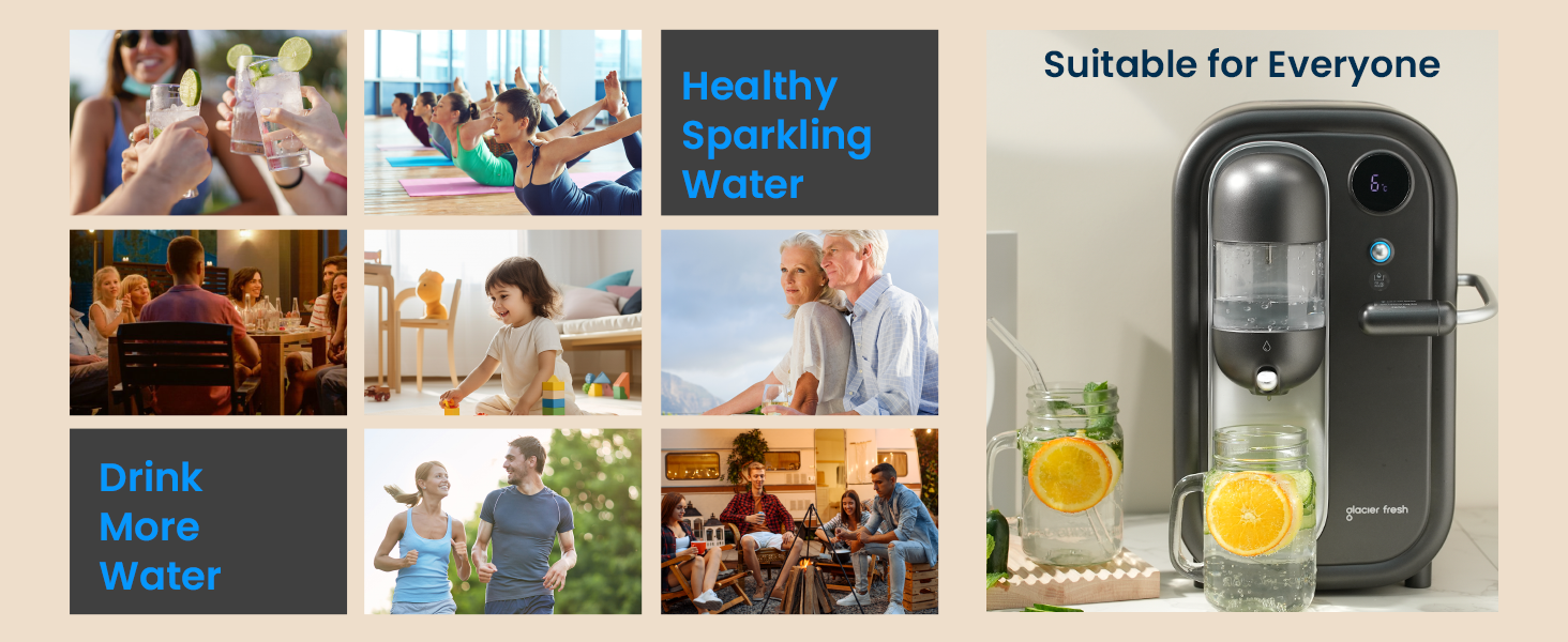 Amazon.com: GLACIER FRESH Newest Cold Soda Maker，Electric Carbonated Water Machine,North America ...