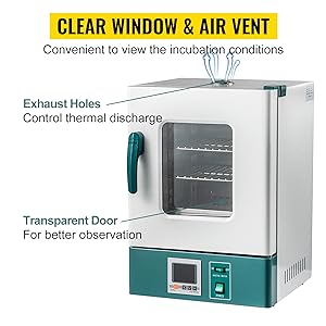 VEVOR Incubadora de laboratorio 20L Incubadora de bacterias RT-65 ℃ Incubadora digital ...