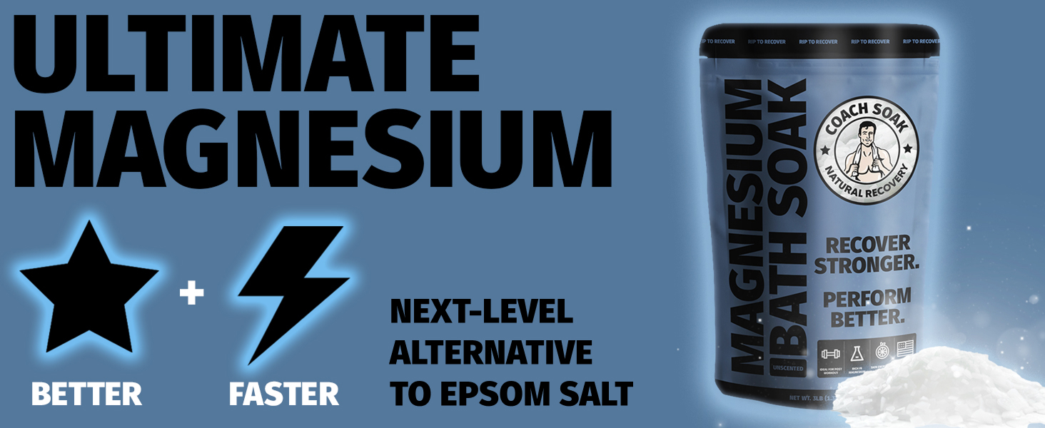 Amazon.com : Coach Soak Recovery Bath Soak - Alternative to Epsom Salt Bath Soak - Fast ...