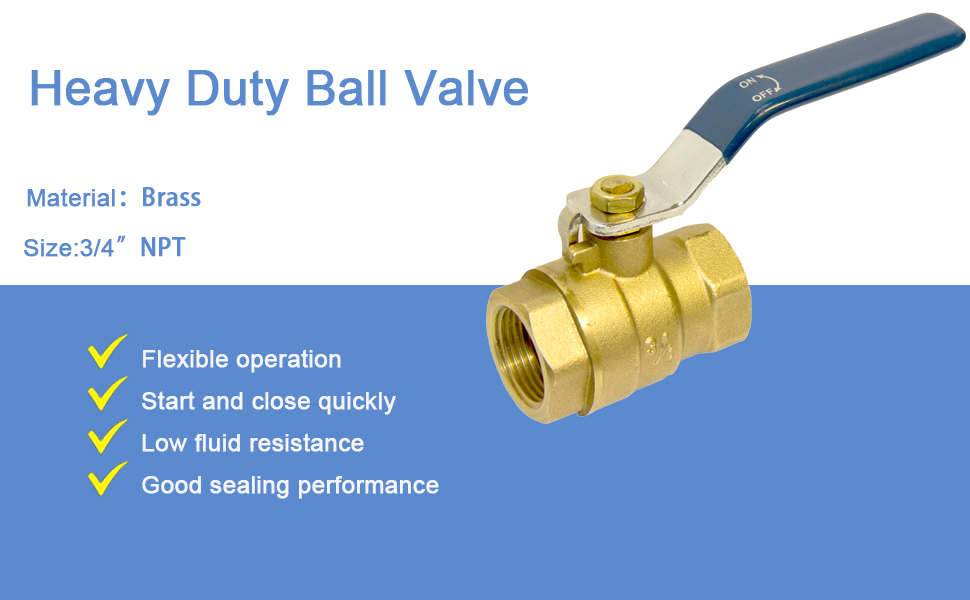 Amazon.com: 3/4 ball valve NPT Female Threaded Brass Ball Valve 3/4" Brass Body Ball Valve, 600 ...