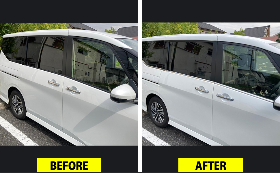 Amazon | BM セレナ C28 ウィンドウトリム ウェザーストリップモール ステンレス製 鏡面仕上げ メッキ モール カスタム 外装 パーツ 6269 | ガーニッシュ | 車＆バイク