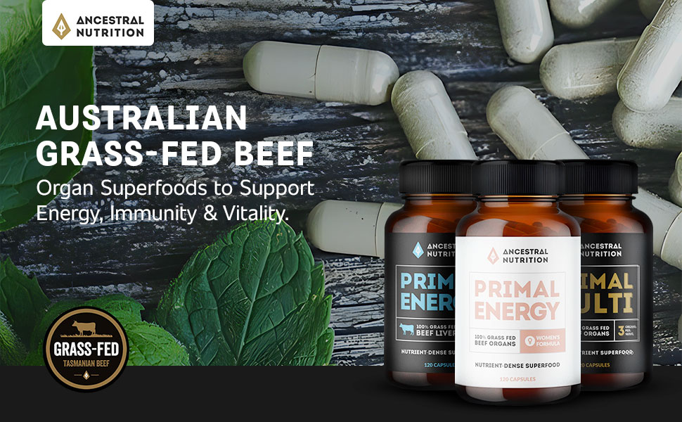 Grass Fed Beef Organ Capsules | Natural Iron Supplement for Women ...