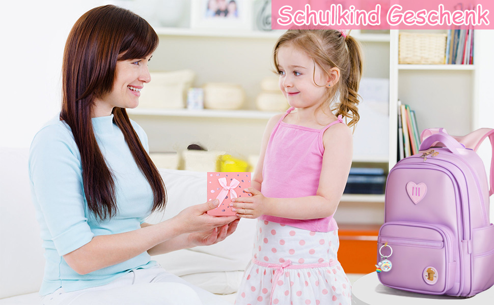 AONVEKI Einschulung Mädchen Geschenk, Schutzengel Schlüsselanhänger Schulkind 2024 Schultüte ...