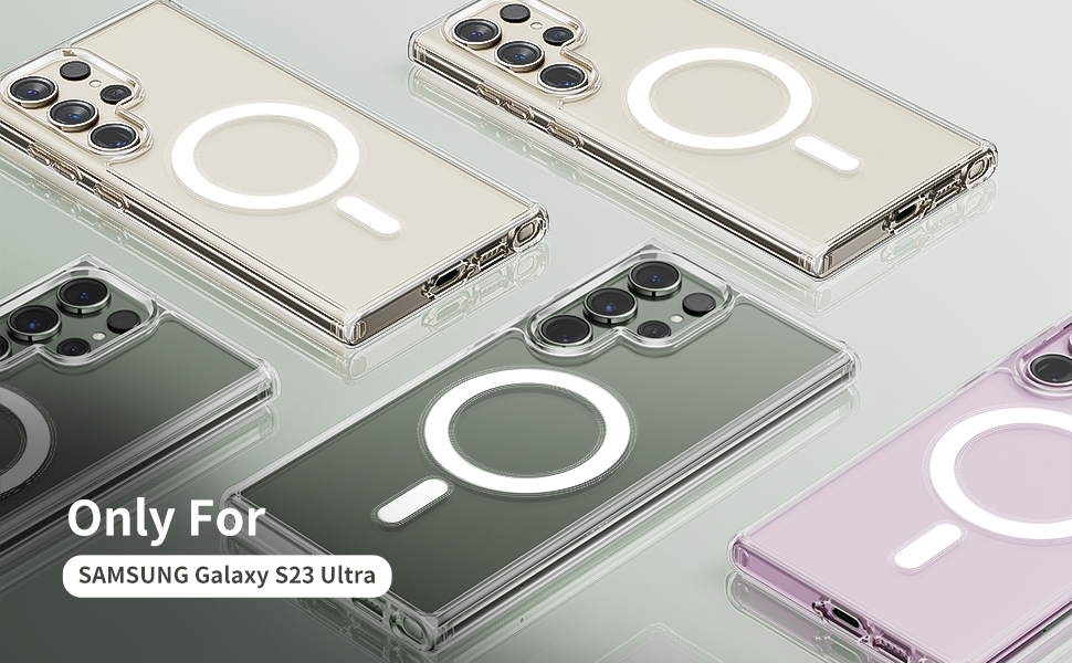 Amazon.com: ANNGELAS for Samsung Galaxy S23 Ultra Mag Safe Case,Slim Shockproof Protective Cover ...