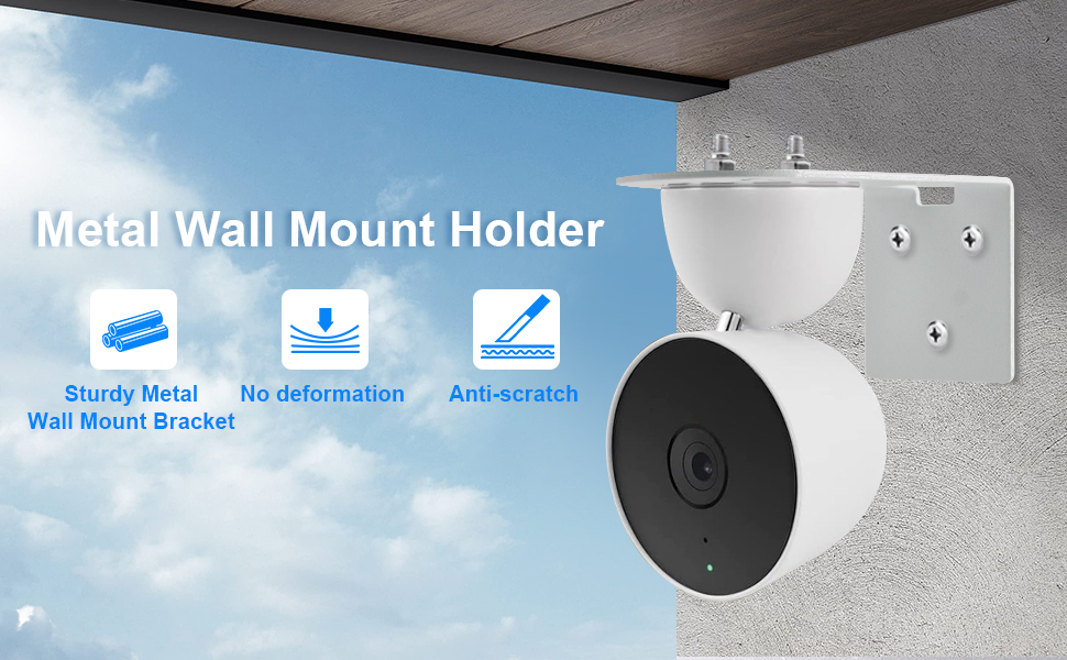 Amazon.com: succulentlovers 2 PCS Metal Wall Mount Bracket Compatible with Google Nest Camera ...