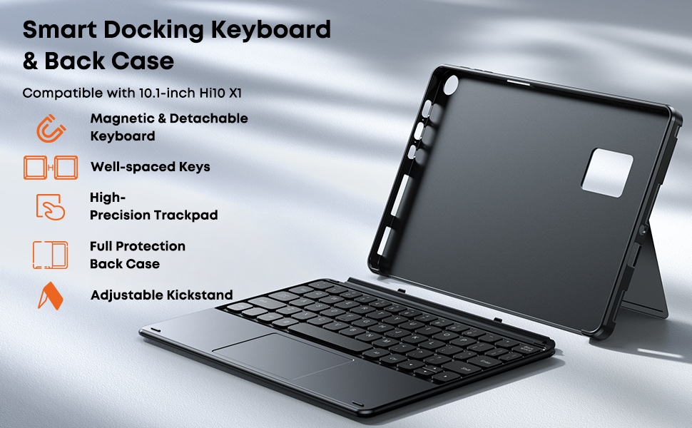 Amazon.com: CHUWI Hi10 X1 Teclado para tableta con panel táctil, teclado magnético 2 en 1 para ...