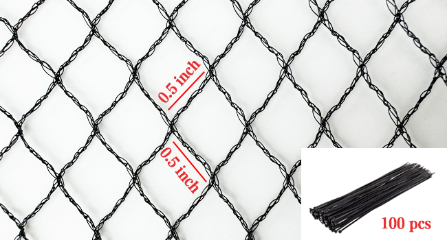 Amazon.com : Hortifan Bird Netting，7.5 x 100 FT Garden Netting Bird Net for Chicken Coop ...