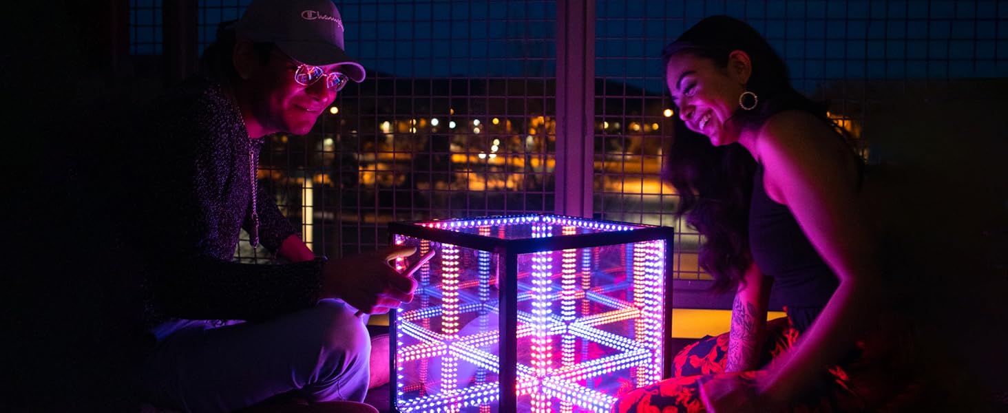 The Hyperspace Lighting Company HyperCube Nano Infinity Cube LED Light ...