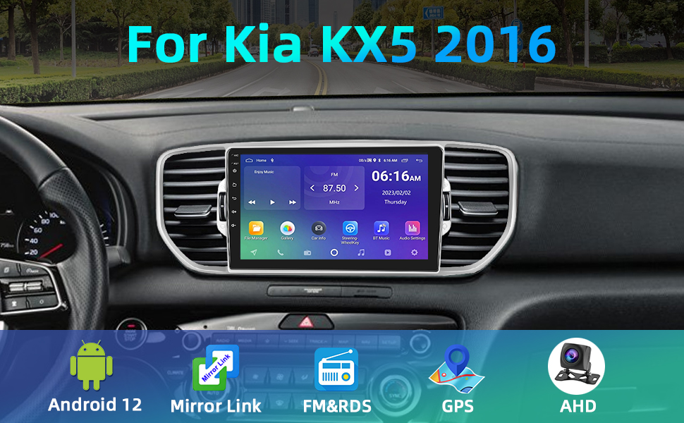 Amazon.com: Podofo Car Stereo Radio for Kia Sportage KX5 2016 9 Inch Touch Screen Android 12 ...