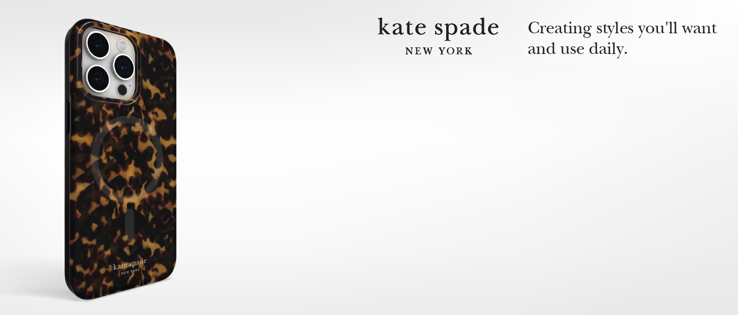 Amazon.com: Kate Spade New York iPhone 15 Pro Case, Compatible with MagSafe - Tortoiseshell ...