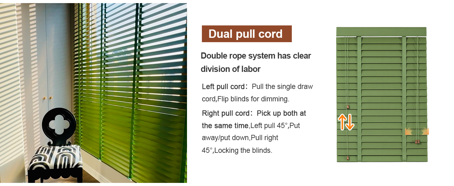 Amazon.com: YKLYTBD 2" Slats Wood Blinds for Indoor Windows - Customized Cordless Venetian ...