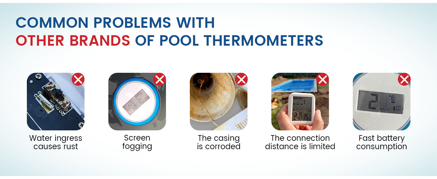 Amazon.com: Newentor Pool Thermometer Floating Easy Read, Digital Pool ...