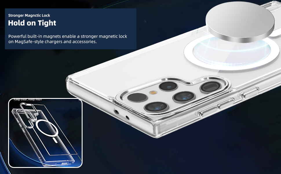 Amazon.com: Lunivop for Samsung Galaxy s24 Ultra Case Hard [Compatible with Magsafe Wireless ...