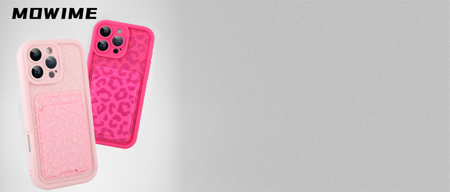 Amazon.com: MOWIME Compatible with iPhone 14 Pro Max Case with Card Holder, Cheetah Print ...