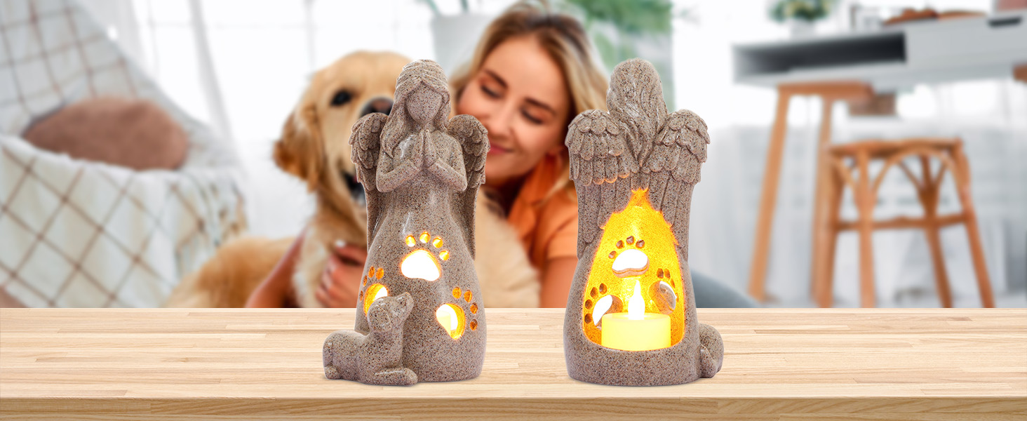 Amazon.com: BEARAE Loss of Dog Sympathy Gift, Dog Memorial Gifts Candle Holder, Dog Passing Away ...