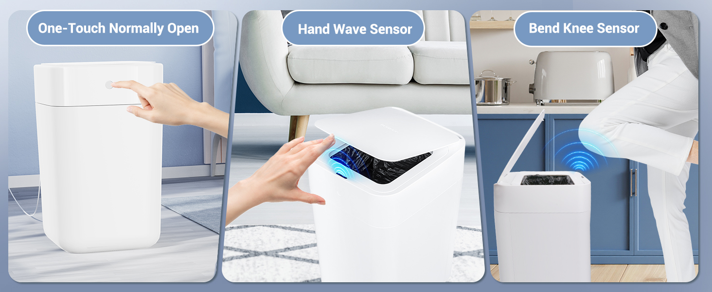 Amazon.com: TOWNEW T1S Automatic Trash Can, 4.1 Gallon Rechargeable Touchless Motion Sensor ...