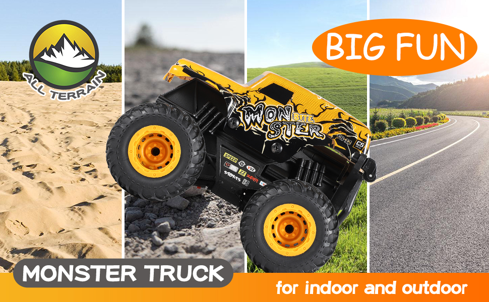 Amazon.com: DYODYORC Remote Control Car, 2.4Ghz All Terrain Monster Truck Toys, RC Truck with ...