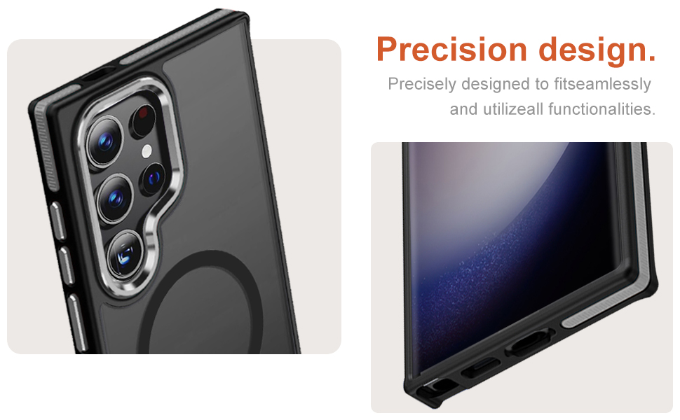 Amazon.com: MALEWOLF Magnetic for Samsung Galaxy S23 Ultra Case, Anti-Skid Edge S23 Ultra Phone ...