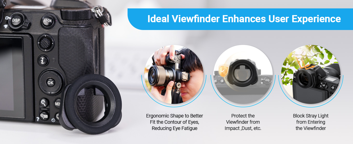 Amazon.com : Round Z5II Z6III Z6II Z7II DK-29 Eyecup, Soft Silicon Eye Cup Viewfinder Eyepiece ...