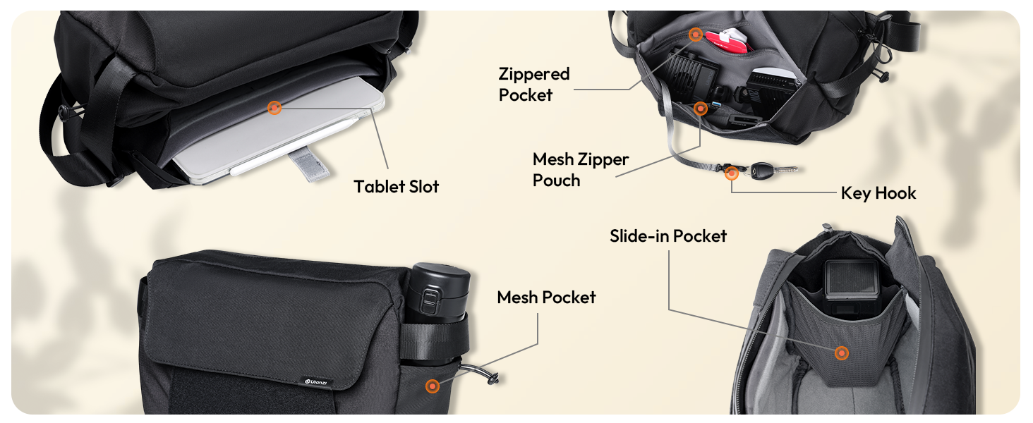 Amazon.com : ULANZI BP11 8L Camera Sling Bag with Tripod Holder for Men Women, Lightweight ...