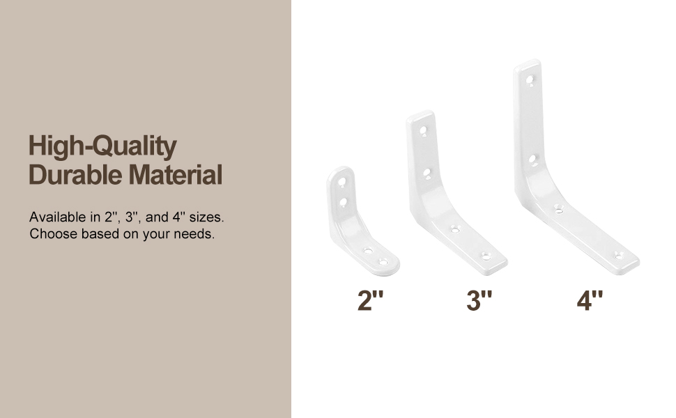 Amazon.com: Joyangy 8pcs 2 Inch L Brackets, Heavy Duty Wall Mount White ...
