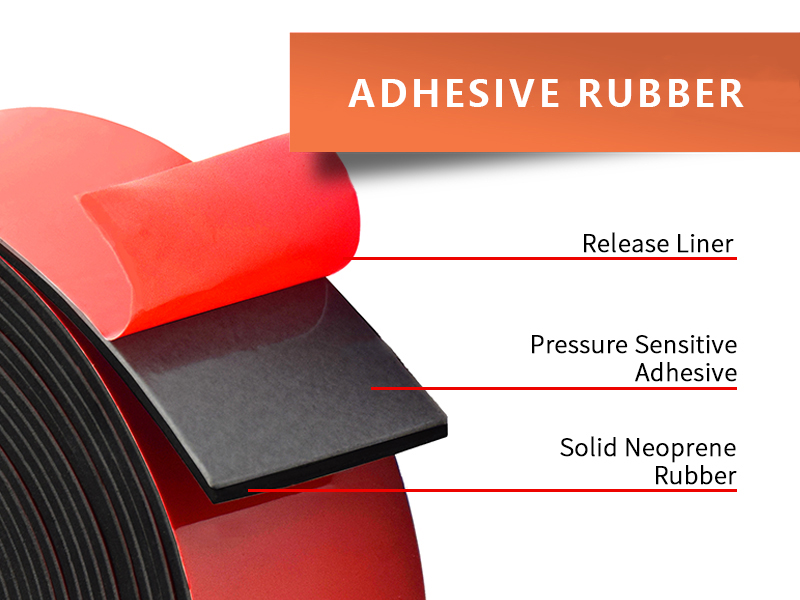 Amazon.com: DOBTIM Solid Neoprene Rubber Strips with Adhesive Backing 1/8 (.125)" Thick x 1 ...