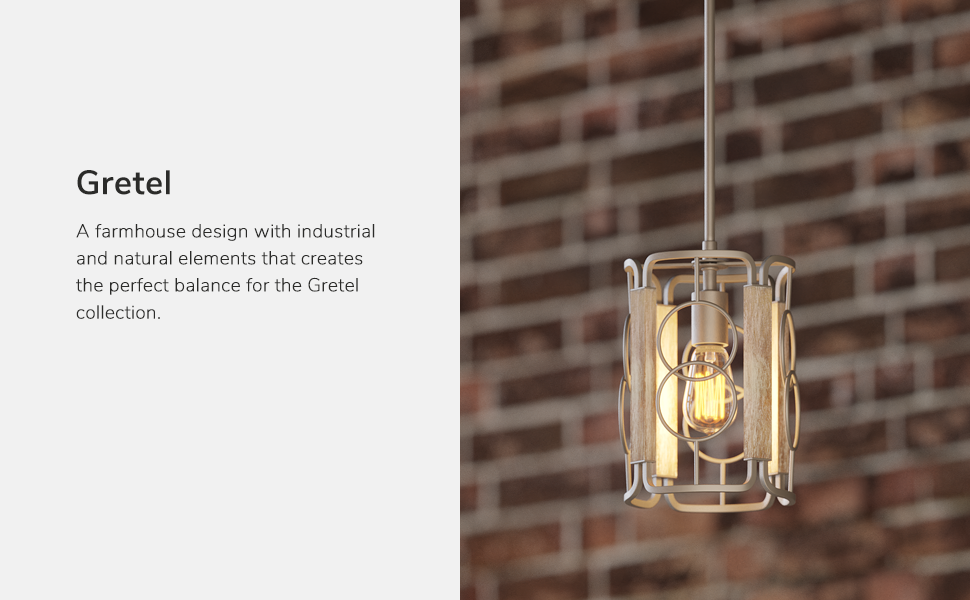 Inlight 8" Modern Farmhouse 1-Light Pendant for Kitchen Island, Open ...