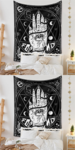 Amazon.de: Arawat Wandteppich Baum des Lebens Wandtuch Lebensbaum Schwarz Weiß Wandteppich Mond ...