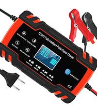 InThoor Chargeur de Batterie Intelligent 12V/24V 8A, 3 Étapes de Chargeur Batterie Mainteneur et ...