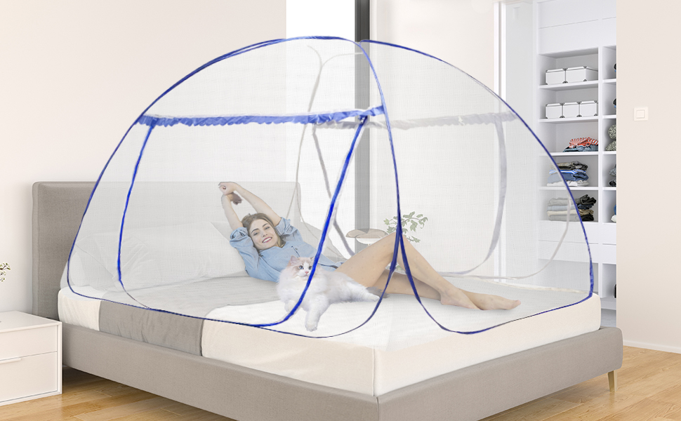 Amazon.com: GQWCSQ Pop Up Mosquito Tent, Folding 12-inch Portable Mosquito Net Camping, Tent ...