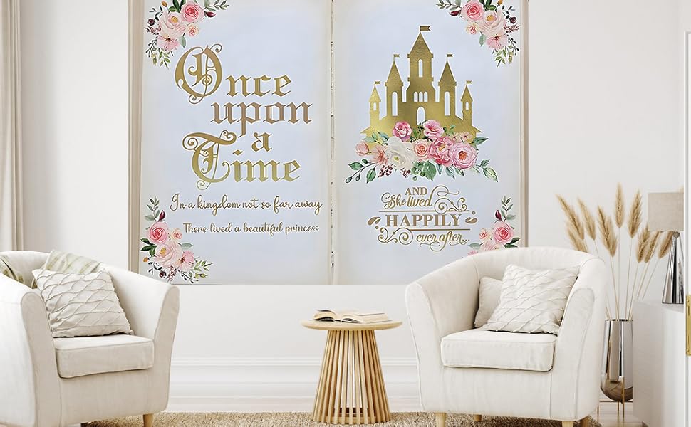 AIIKES 7x5FT Once Upon a Time Backdrop Fairy Tale Books Backdrop Pink ...