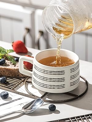 Amazon.com | SYJAN HOME Ceramic Espresso Cups with Handle,Porcelain Coffee Mugs Latte Mugs with ...