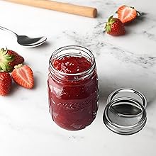 Amazon.com: ELAORY Classic 16 Oz Mason Jars, 6 Pack Canning Jars, Regular Mouth, Airtight & Leak ...