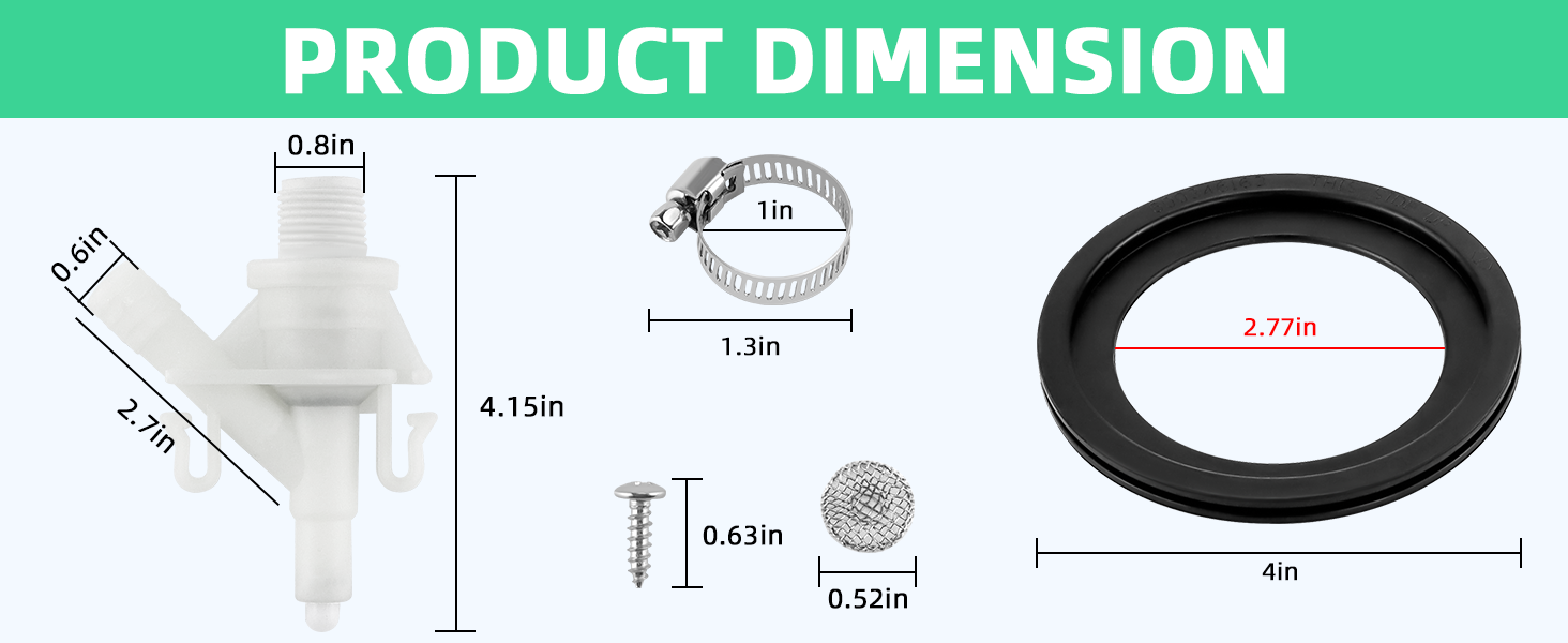 Amazon.com: 2 Sets Upgraded 385311641 RV Toilet Water Inlet Valve Kit and 385311658 Flush Ball ...