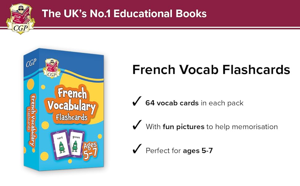 French Vocabulary Flashcards for Ages 5-7 (with Free Online Audio) (CGP ...