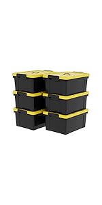Amazon.com - Cetomo 16Qt*4 Durabilt Flip Lid Stackable Heavy Duty Tough ...