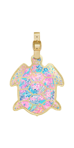 Amazon.com | Lilly Pulitzer Women's Leatherette Luggage Tag, Beach Loot | Luggage Tags