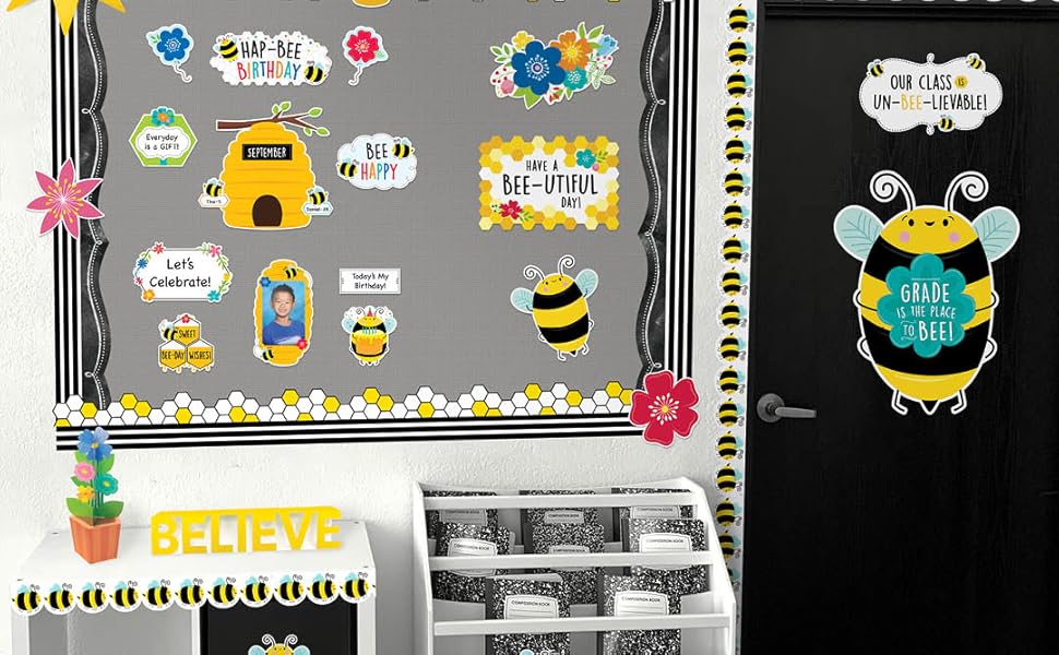 Amazon.com: CTP Busy Bees Bees Name Plates Classroom Desk and Cubby ...