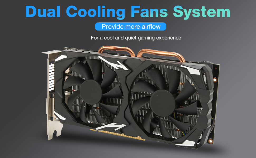 Dpofirs Tarjeta Gráfica RX 580 8GB GDDR5, 3 X DisplayPort, HDMI, DVI, 16 X PCI Express 3.0 ...