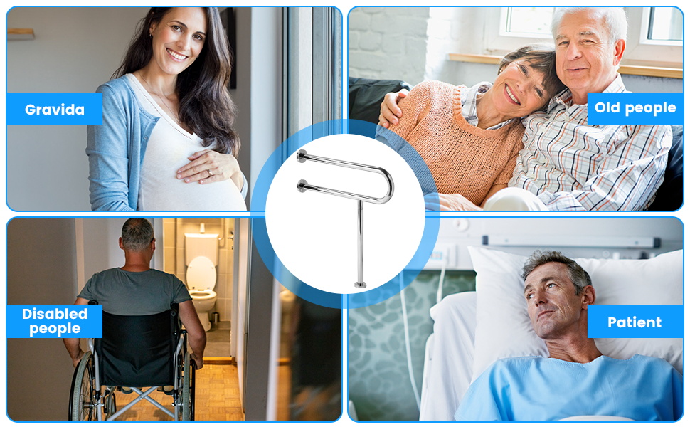 Amazon.com: LONVICHTT Toilet Grab Bars, 24 Inch Stainless Steel Handicap Rail for Bathroom ...