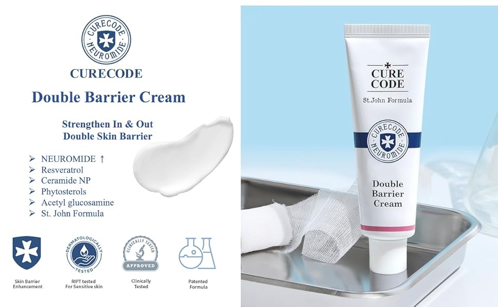 Amazon.com : CURECODE Double Barrier Cream (80 ml) Korean Skin-Biome ...